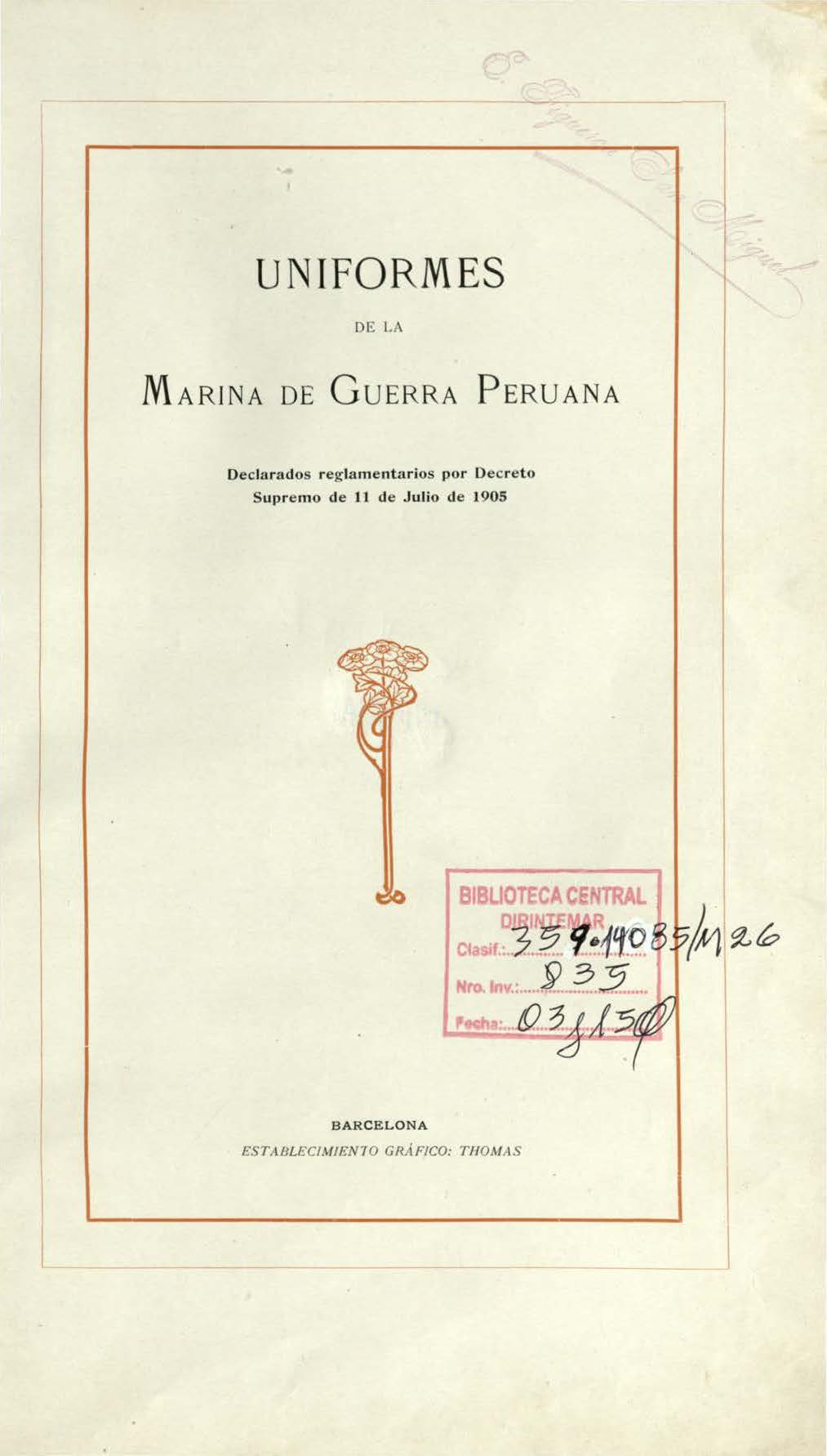 Uniforme de la Marina de Guerra Peruana declarados reglamentarios por ...